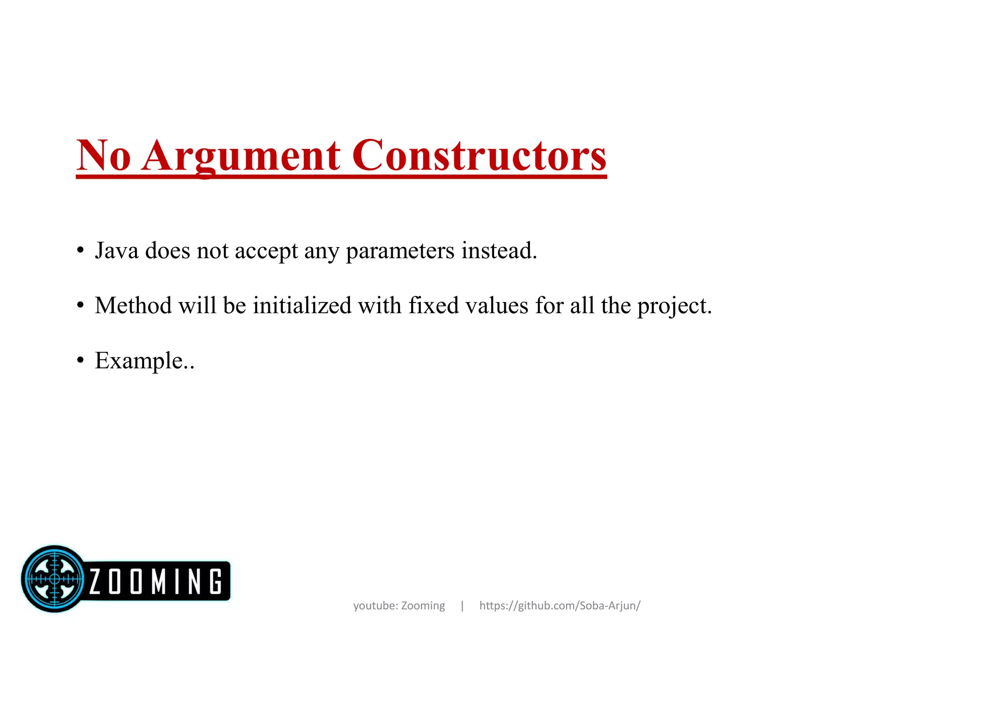 Java Constructor Ppt