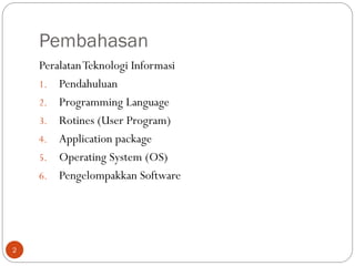 Sistem Informasi - Software | PPT