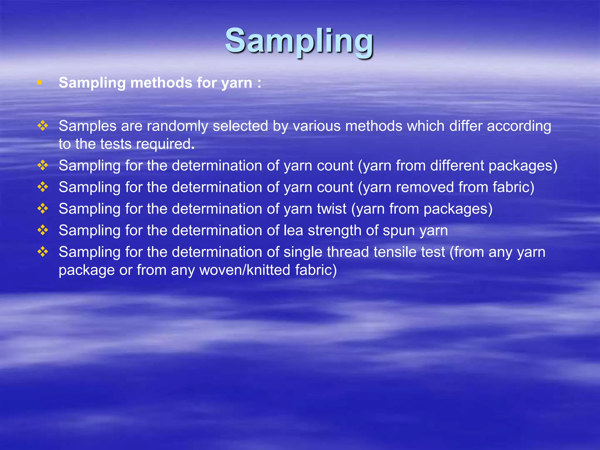 Textile Testing and Quality Control | PPT