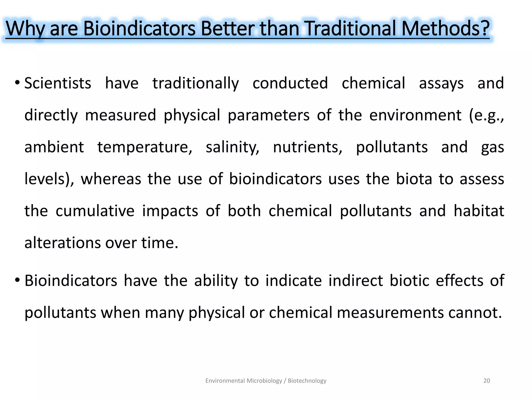 Pollution indicators bioindicators | PPTX