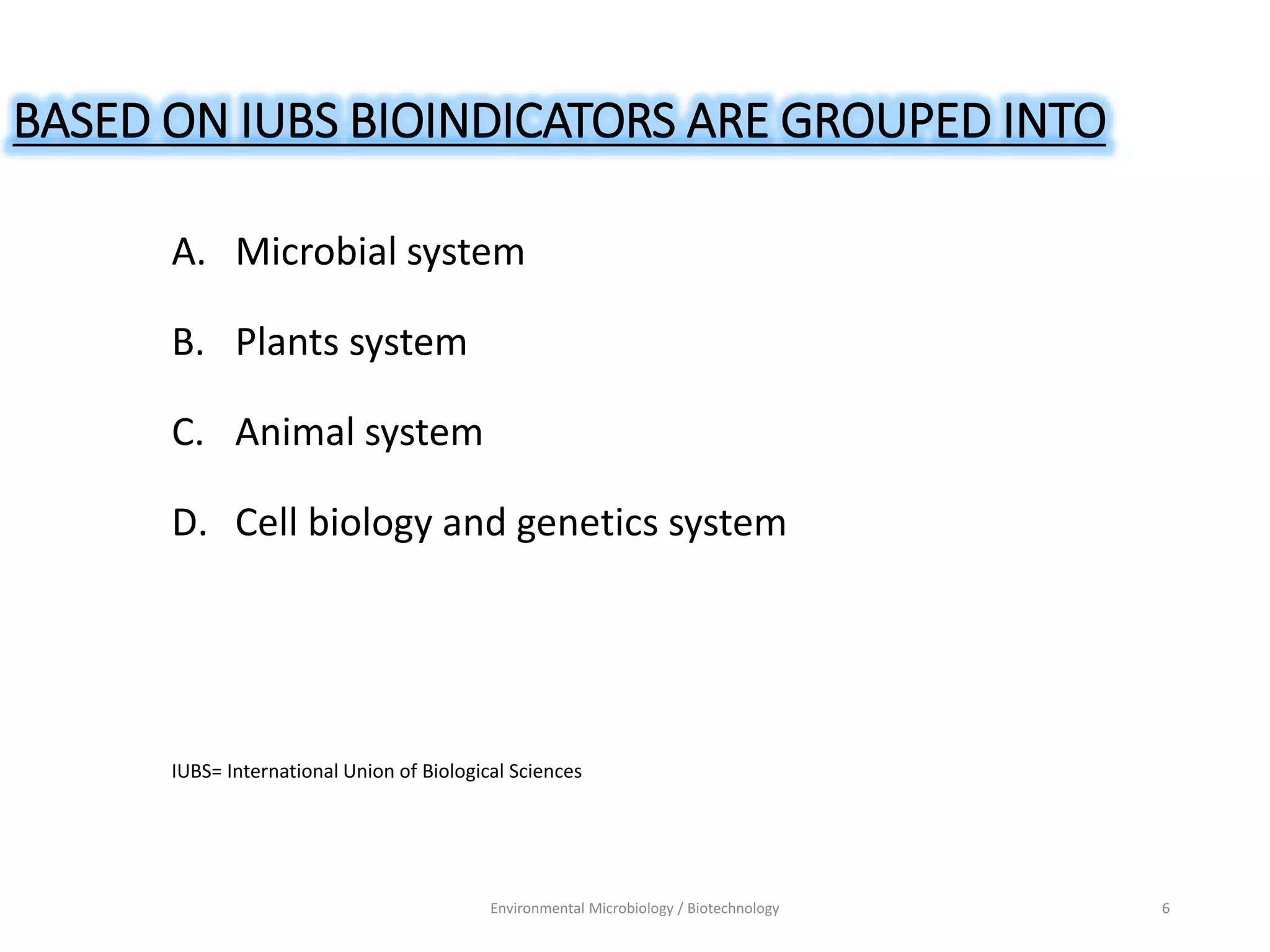 Pollution indicators bioindicators | PPTX