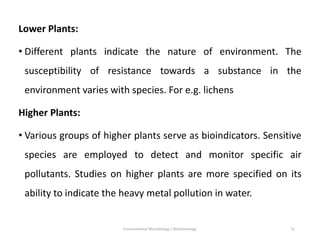 Pollution indicators bioindicators | PPTX