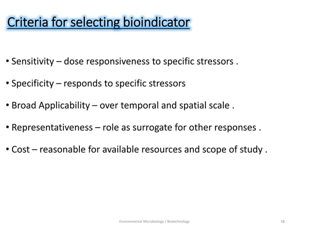Bioindicators | PPTX