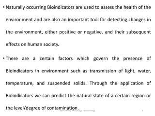 Bioindicators | PPTX
