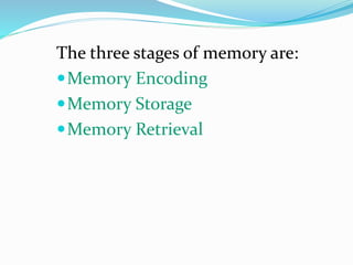 Memory and Cognition | PPTX
