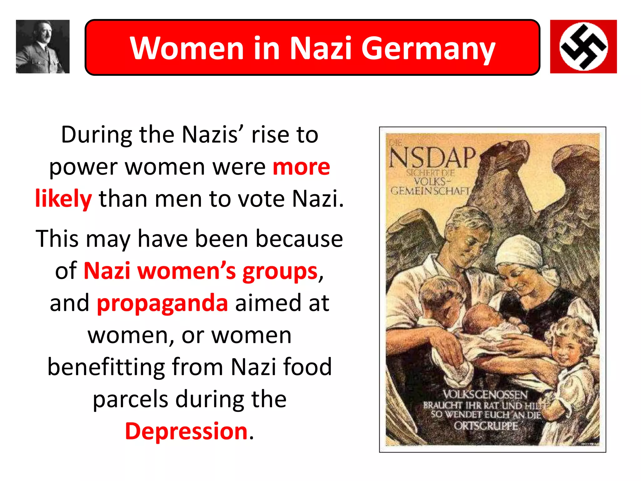 Hitler and Nazi Germany - policies towards women | PPTX