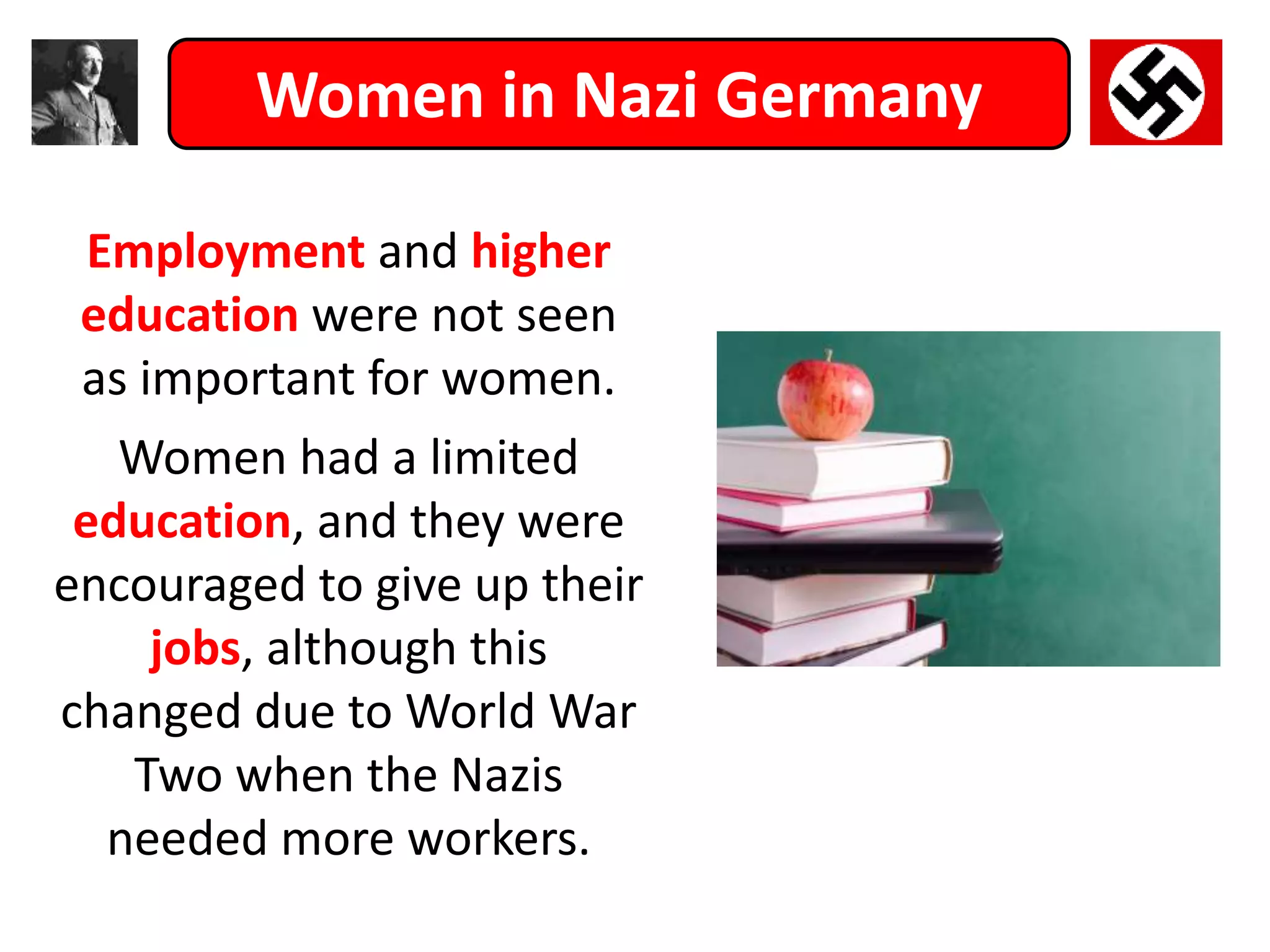 Hitler and Nazi Germany - policies towards women | PPTX