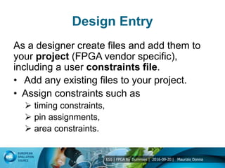 4.FPGA for dummies: Design Flow | PPTX