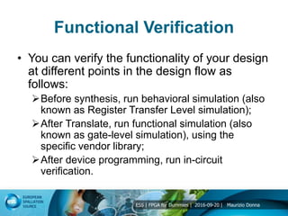 4.FPGA for dummies: Design Flow | PPTX