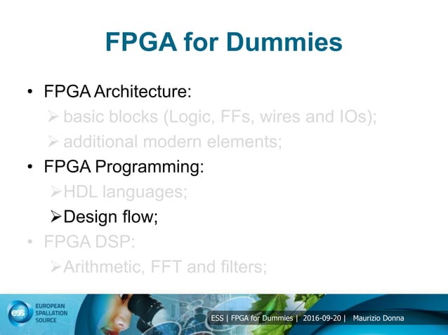 4.FPGA for dummies: Design Flow | PPTX