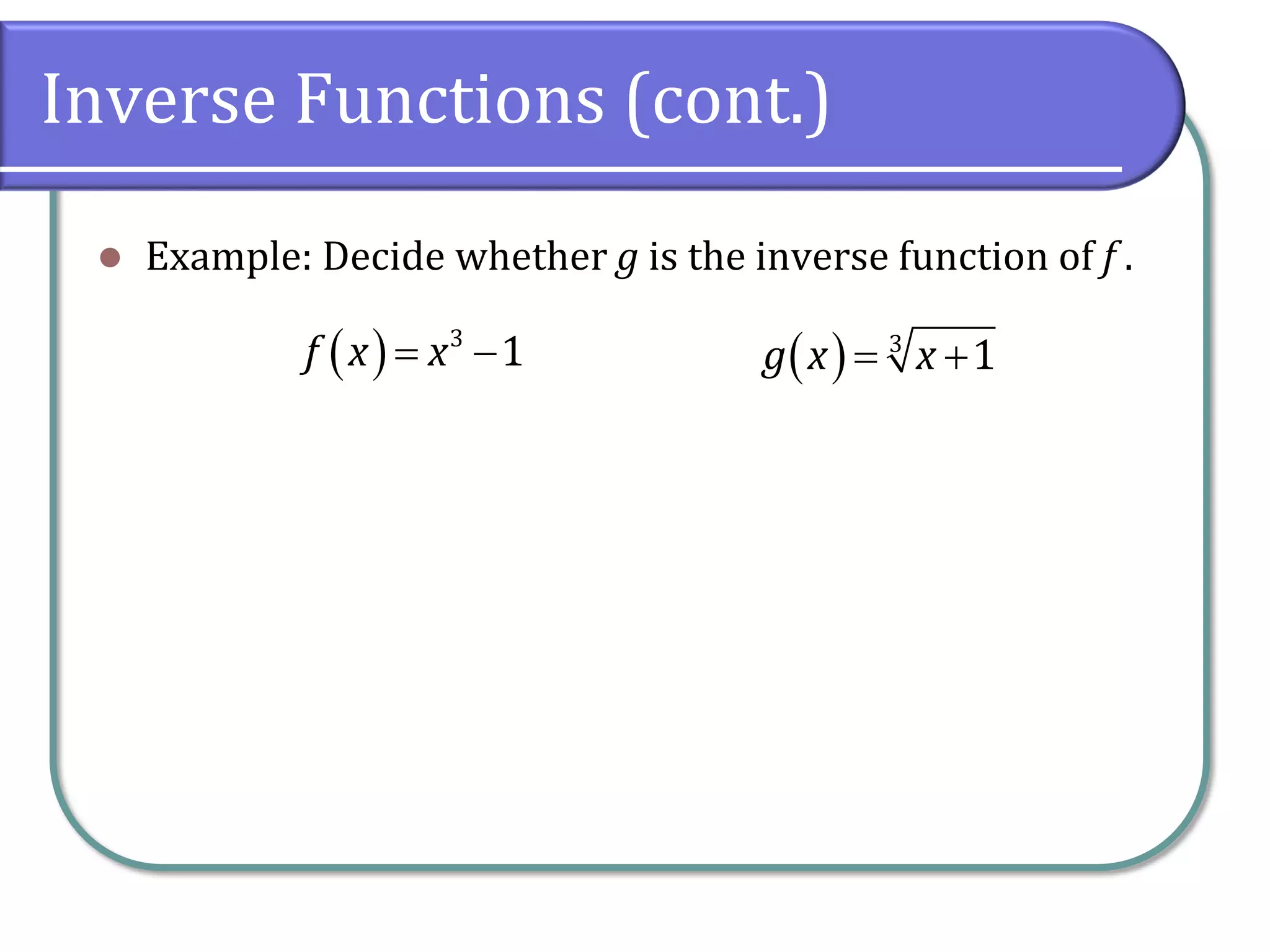4.1 Inverse Functions | PDF