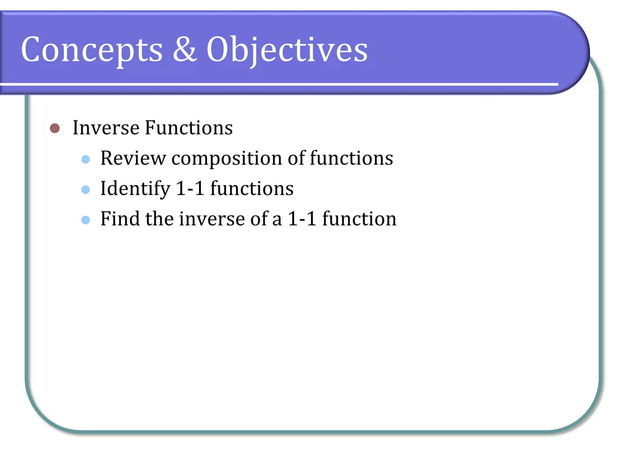 4.1 Inverse Functions | PDF