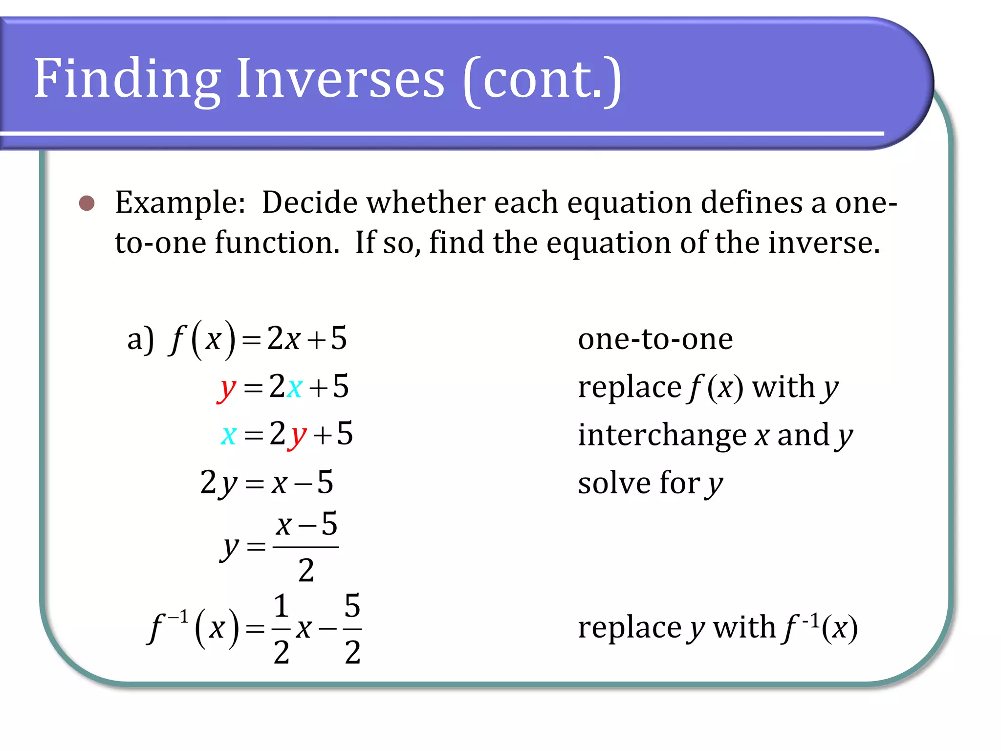 4.1 Inverse Functions | PDF