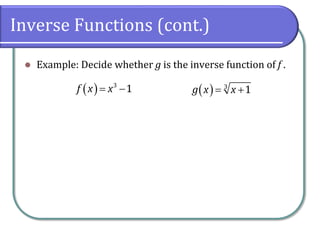 4.1 Inverse Functions | PDF