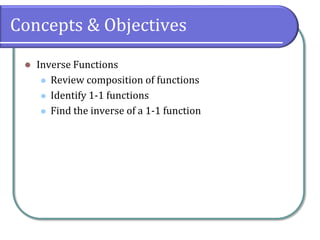 4.1 Inverse Functions | PDF