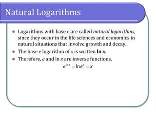 4.5 Exponential and Logarithmic Equations | PPT