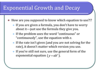 4.6 Exponential Growth and Decay | PDF