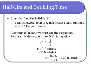 4.6 Exponential Growth and Decay | PDF