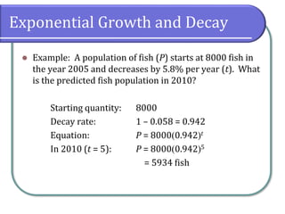 4.6 Exponential Growth and Decay | PDF