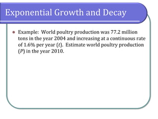 4.6 Exponential Growth and Decay | PDF