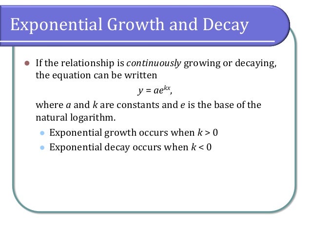 4.6 Exponential Growth and Decay
