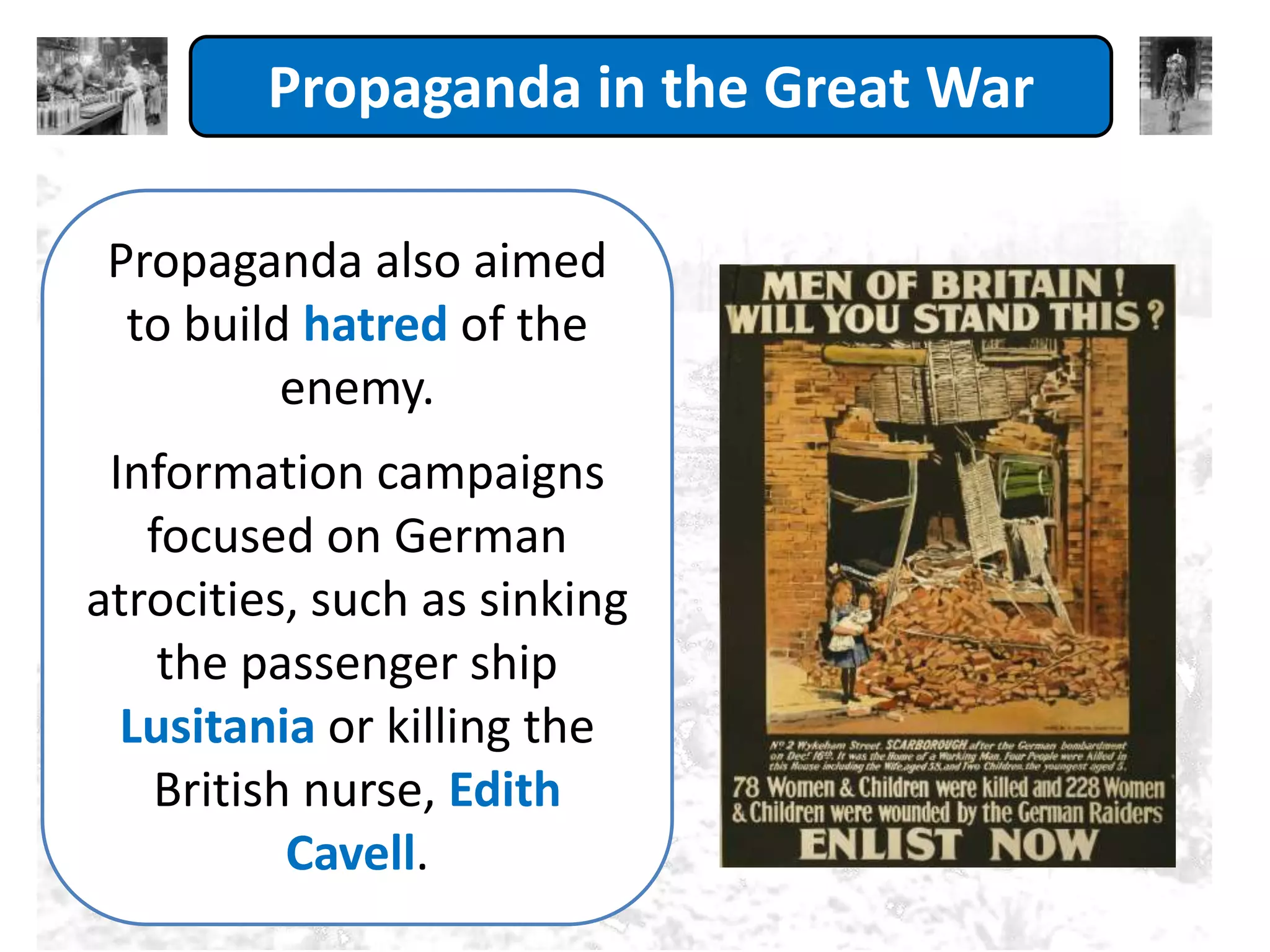 Era of the Great War - propaganda | PPTX