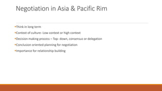 4. negotiation in north america & other parts of world | PPT