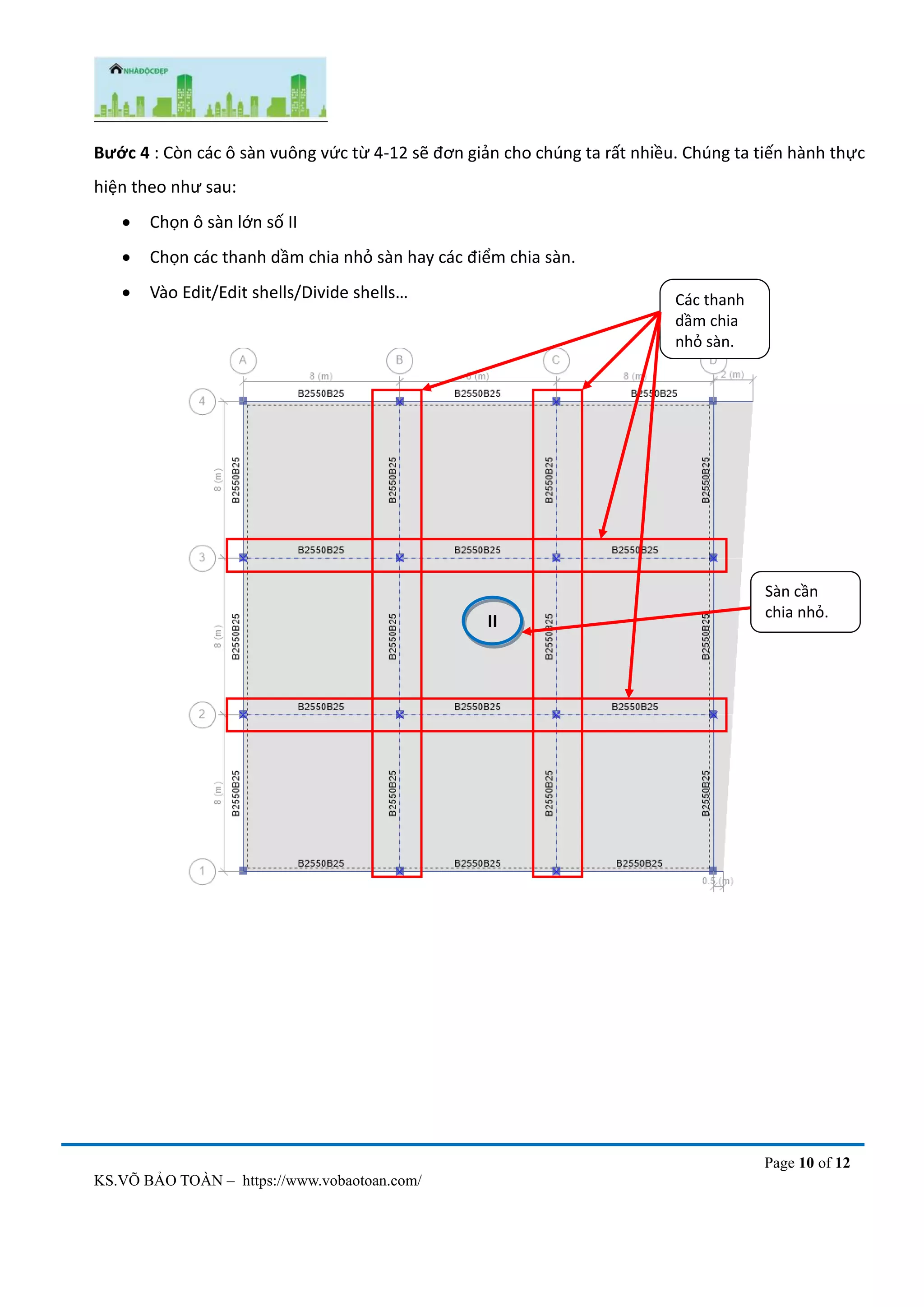 Cach chia nho san trong etabs - bai 4 | PDF