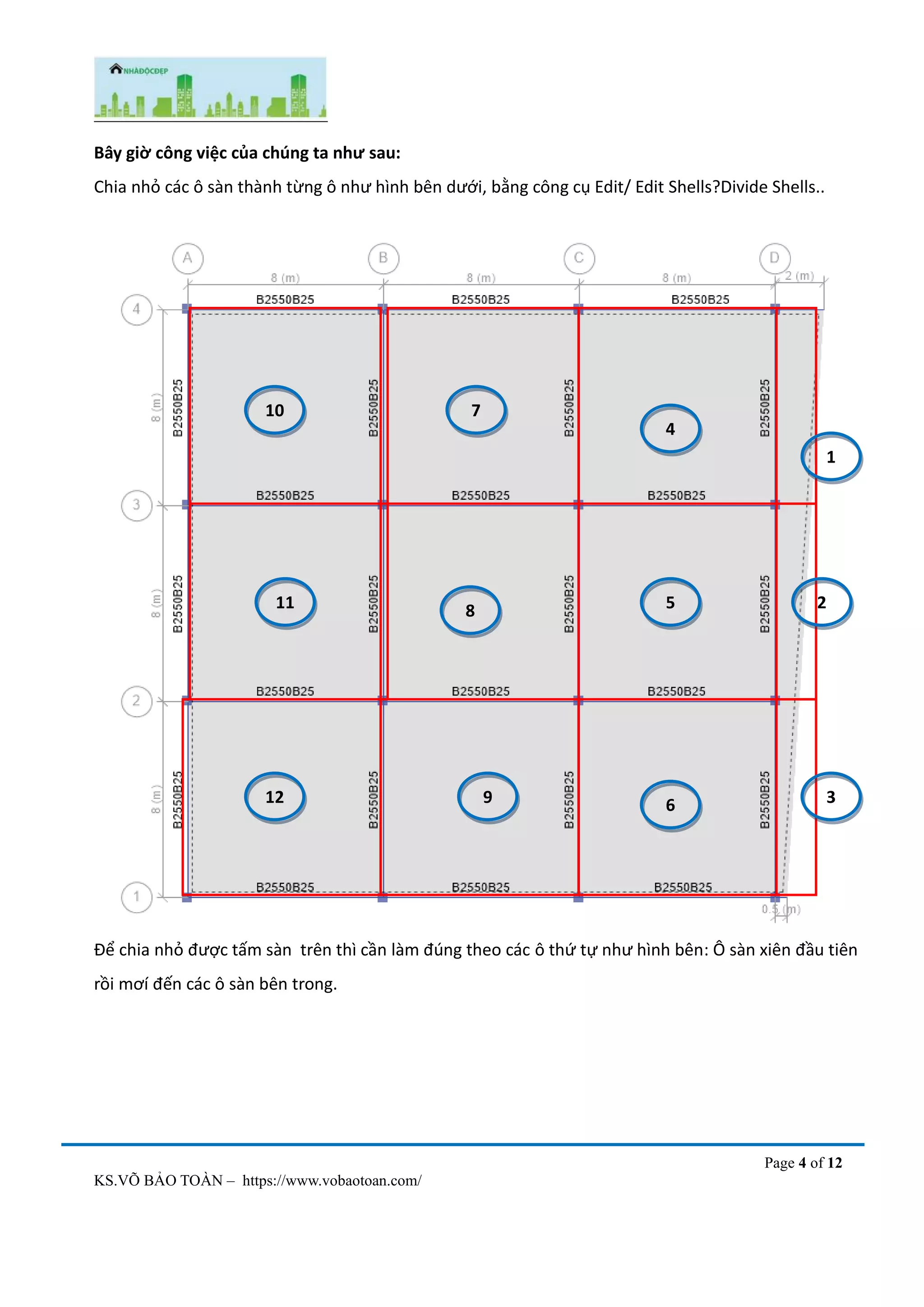 Cach chia nho san trong etabs - bai 4 | PDF