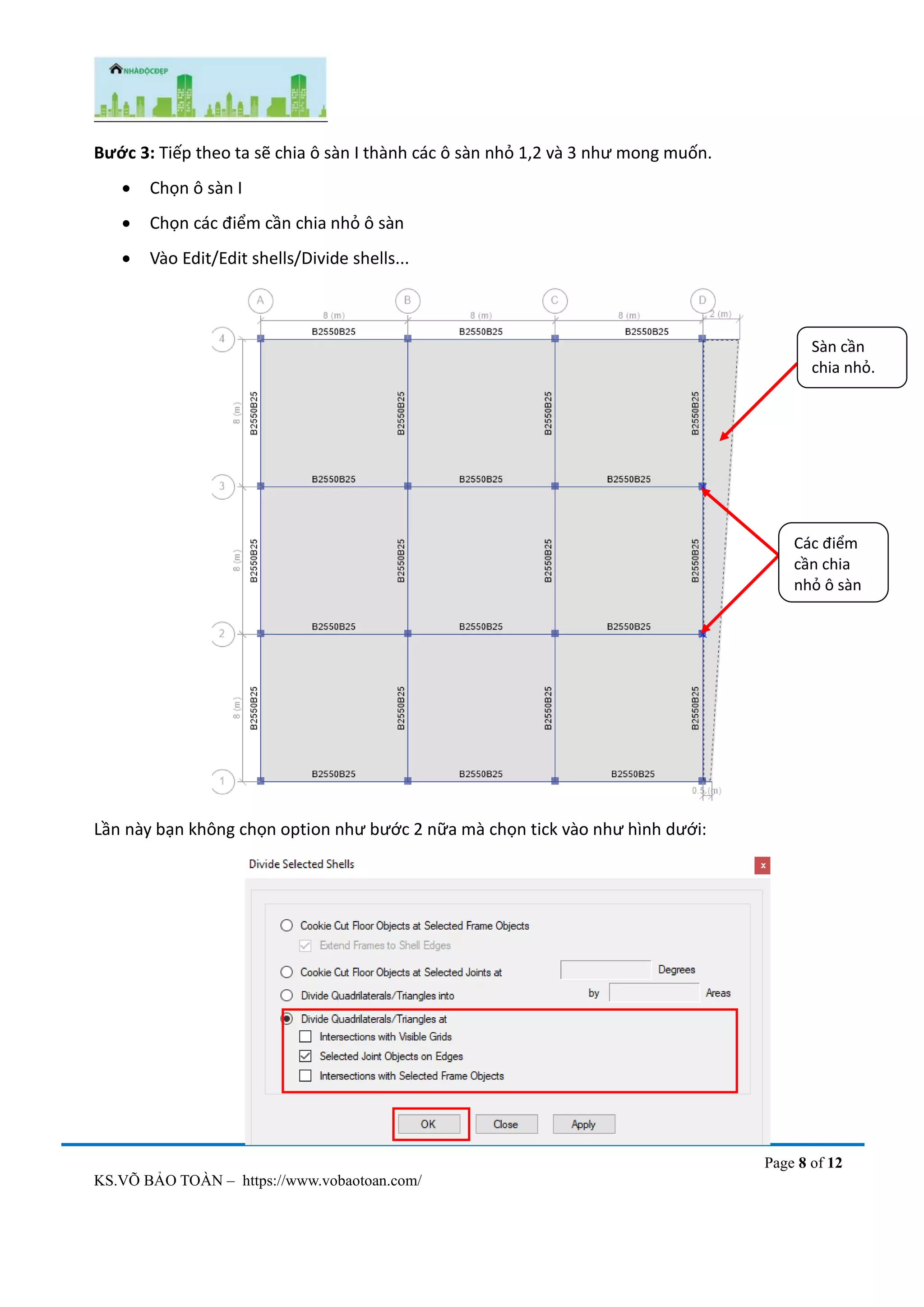 Cach chia nho san trong etabs - bai 4 | PDF