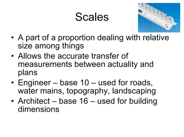 drawing to scale | PPT