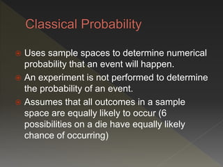 4.1-4.2 Sample Spaces and Probability | PPTX