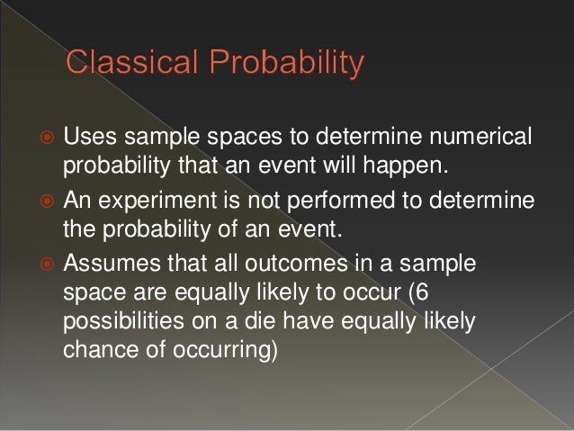 4.1-4.2 Sample Spaces and Probability