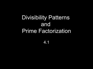 4.1 divisibility | PPT