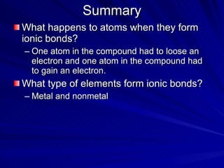 4-1: Ions & Ionic Bonding | PPT | Chemistry | Science