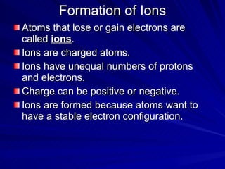 4-1: Ions & Ionic Bonding | PPT | Chemistry | Science