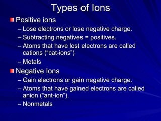 4-1: Ions & Ionic Bonding | PPT | Chemistry | Science