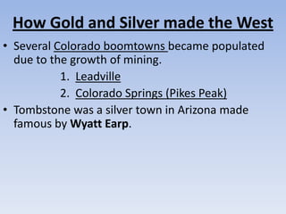 4.1 Miners and cowboys in the west | PPTX