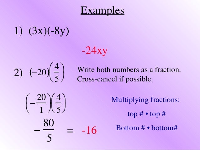 4 1 Multiplying Rational Numbers Examples 4 1 Multiplying Rational Numbers Examples