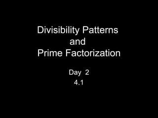 4.1 prime factorization | PPT