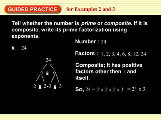 Prime Factorization Of 24 Using Exponents