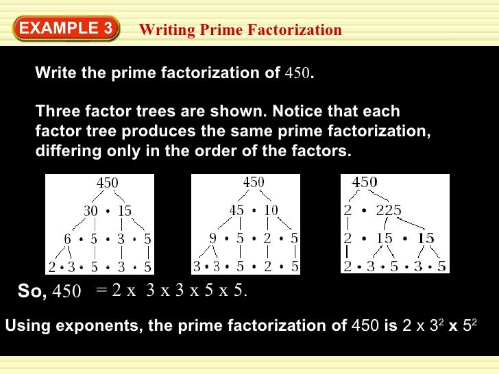 4.1 prime factorization