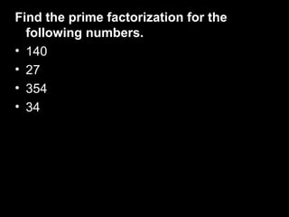 4.1 prime factorization updated | PPT