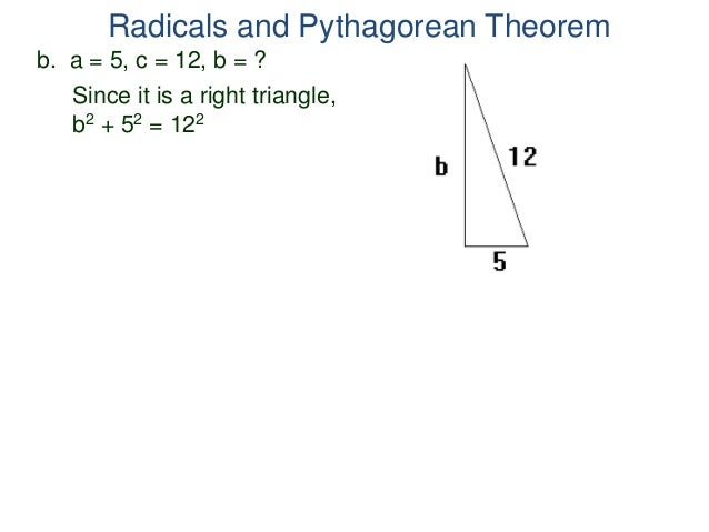 4 1 radicals and pythagorean theorem