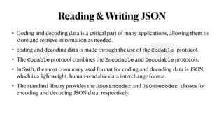 Advanced Swift programming-Read and Write JSON.pdf