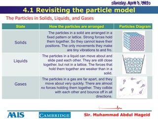 4 1 revisiting the particle model - aais | PPSX