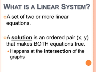 4 1 solving linear systems by graphing | PPTX