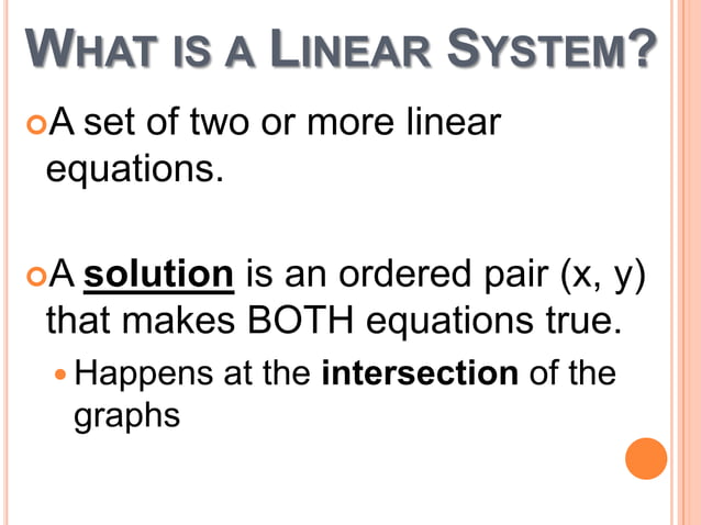 4 1 solving linear systems by graphing | PPTX