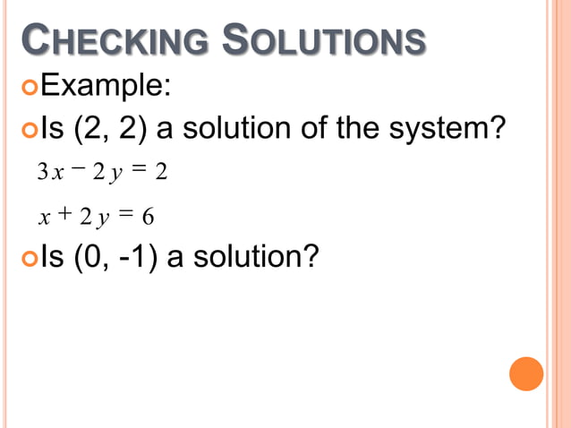 4 1 solving linear systems by graphing | PPTX