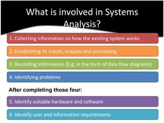 4.1 systems analysis | PPTX